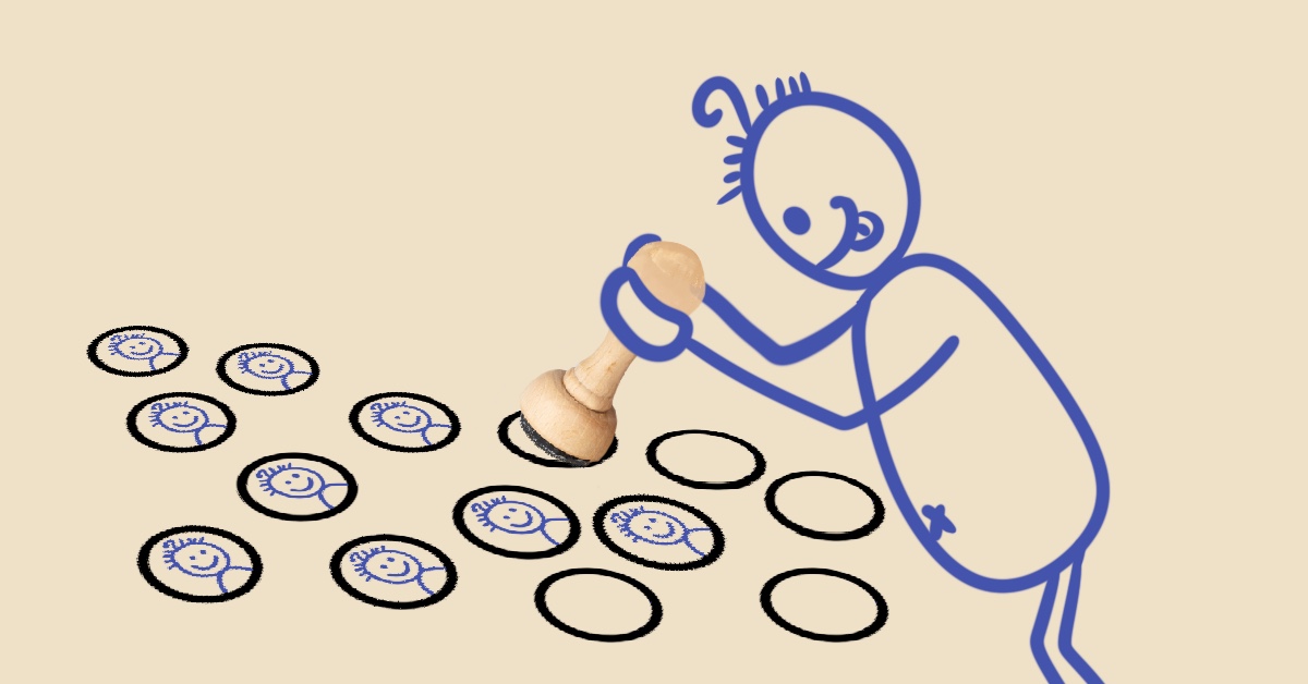 Respecter une zone : premiers exercices sur papier avec des tampons ...